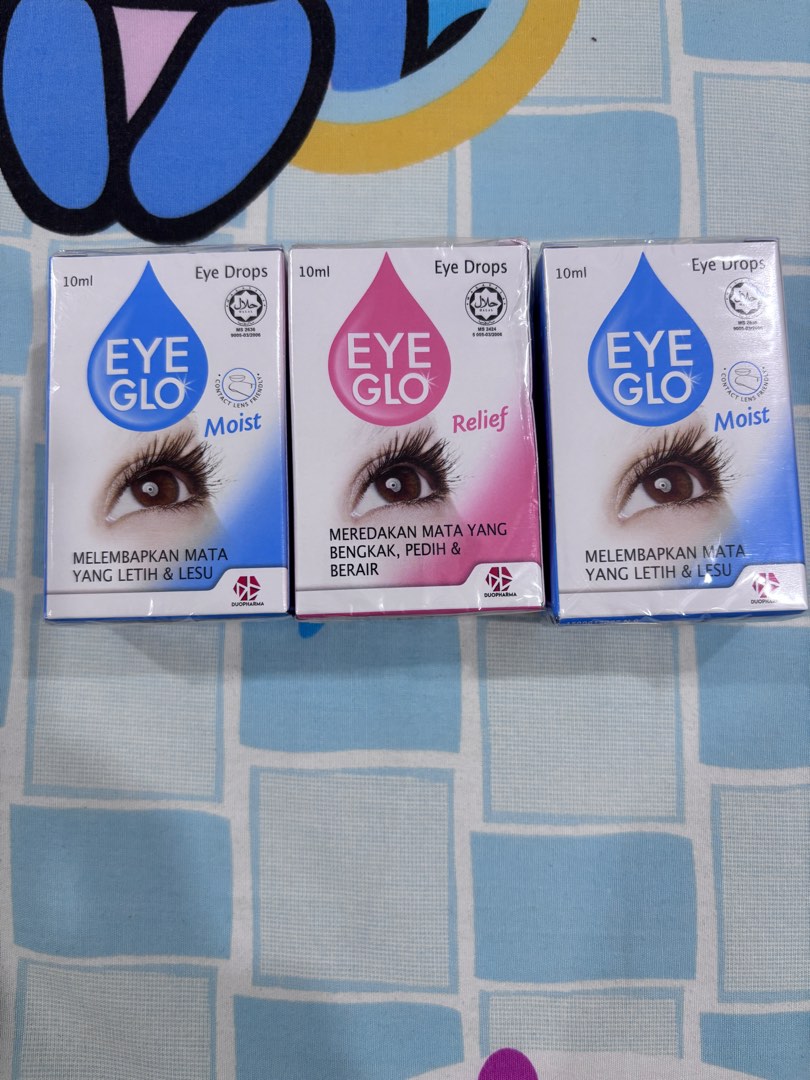 3 box Eye Glo Eye Drops, Beauty & Personal Care, Vision Care on Carousell