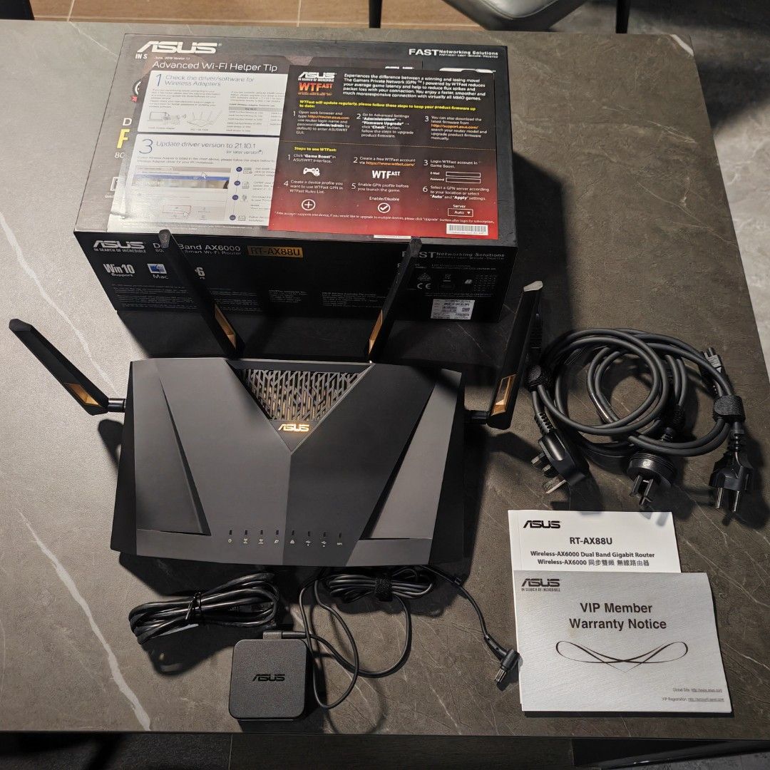 ASUS RT-AX88U Dual Band AX6000 WiFi 6 Router, Computers & Tech, Parts ...