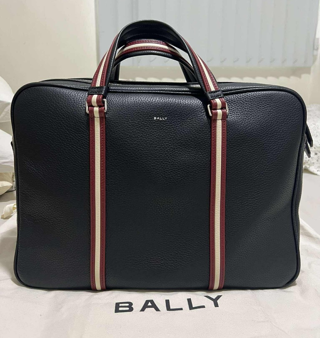 Bally Code Leather Briefcase, Luxury, Bags & Wallets on Carousell