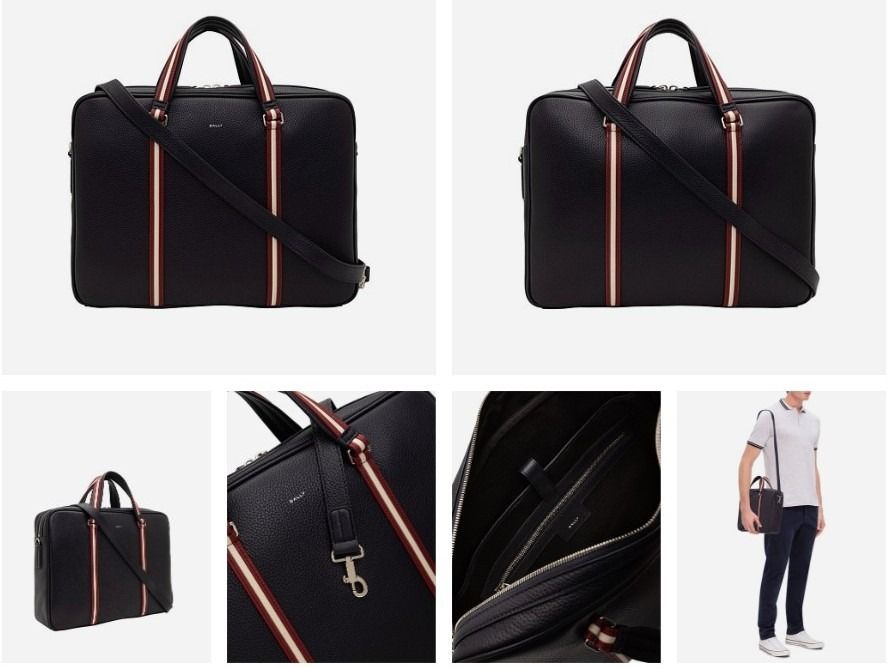 Bally Code Leather Briefcase, Luxury, Bags & Wallets on Carousell