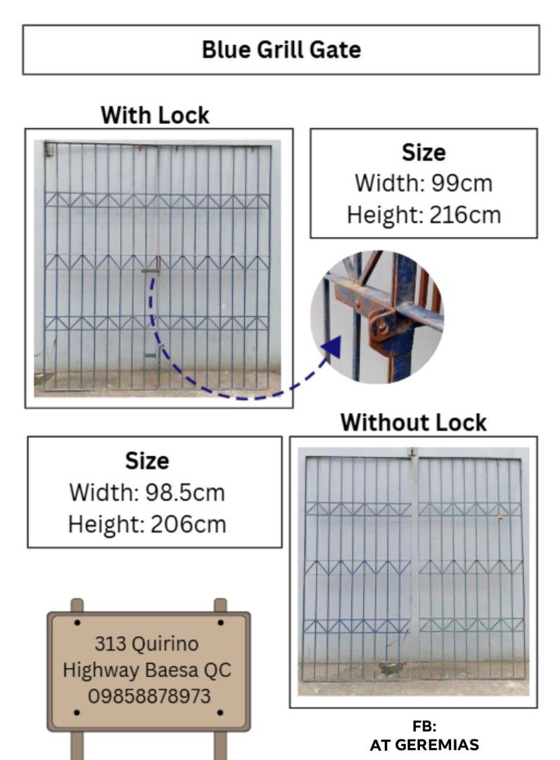 Blue Grill Gate (2nd hand), Everything Else, Looking For on Carousell