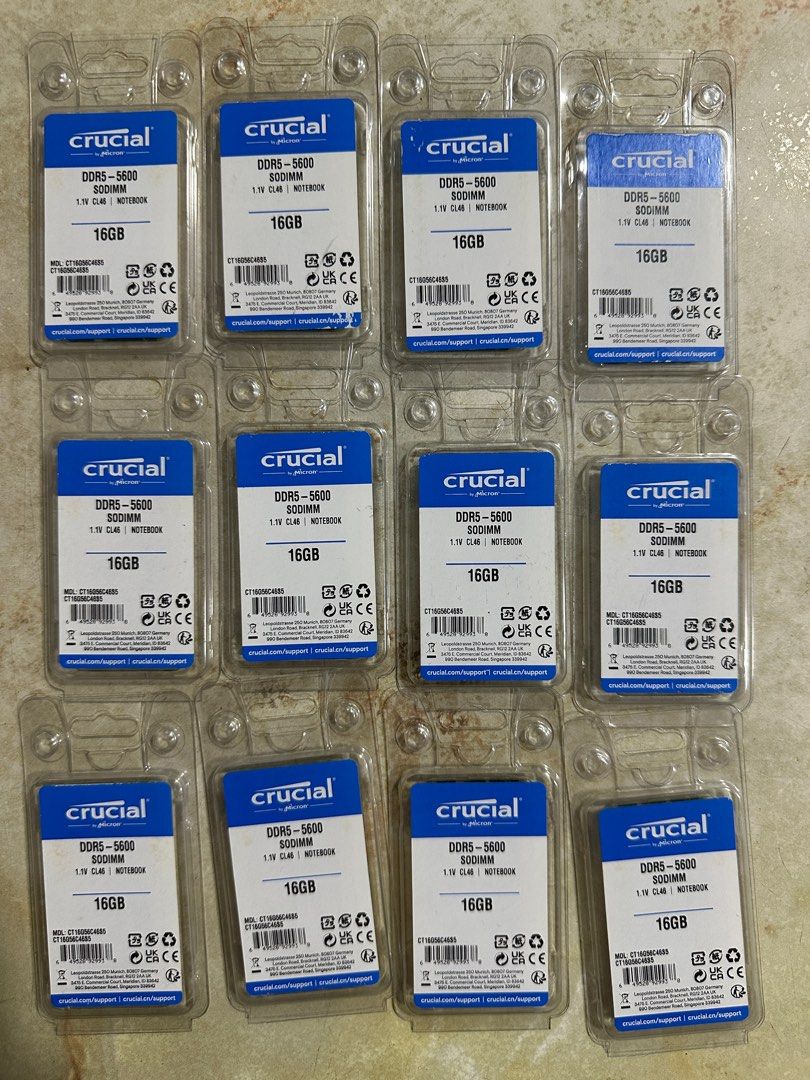 Crucial DDR5-5600 SODIMM 16GB Laptop RAM, Computers & Tech, Parts ...