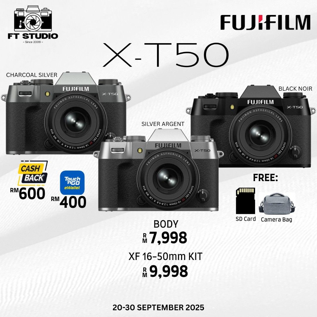 Fujifilm X-T50 Camera Body/Kit, Photography, Cameras on Carousell