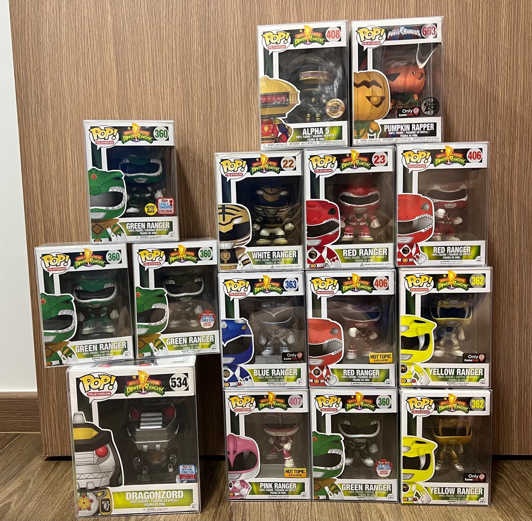 Funko Pop! Power Rangers Collection Dragonzord White Ranger Green ...