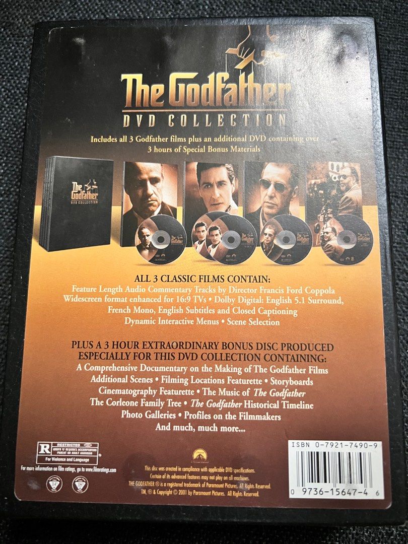 Godfather DVD Boxset complete collection al pacino robert de niro NOT ...