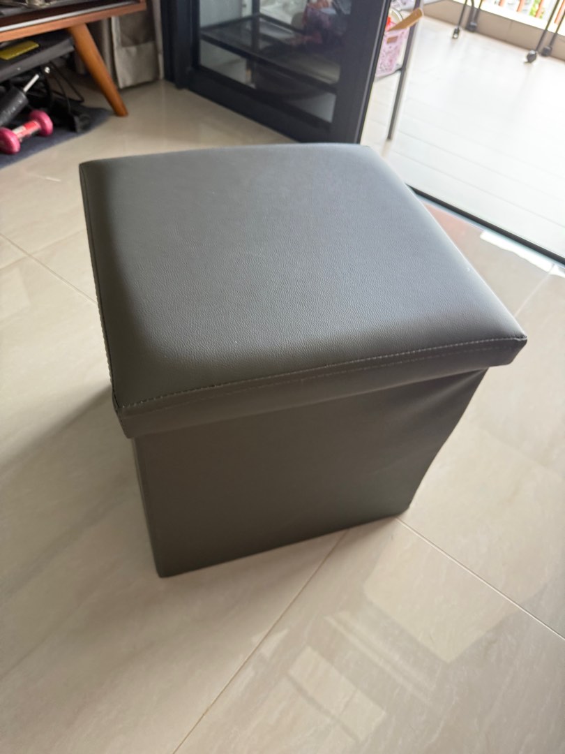 Grey dark storage box like new, Furniture & Home Living, Home ...