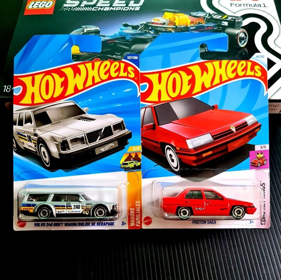Hot Wheels Proton Saga ( Red ), Volvo 240 Drift Wagon / Bolide De ...