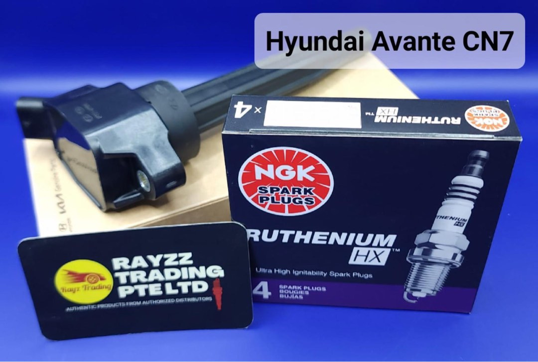 Hyundai Avante CN7 stock igniton coil and NGK Ruthenium spark plugs set ...