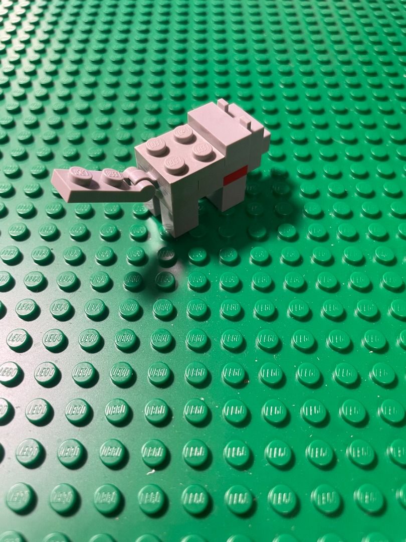 Lego Minecraft Wolf, Tamed (Red Plate 1 x 2, Light Nougat Muzzle ...