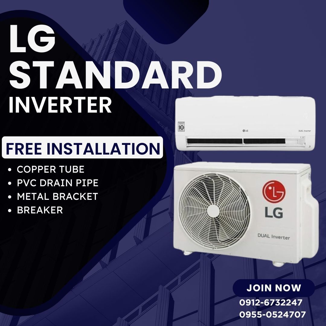LG STANDARD INVERTER SPLIT TYPE AIRCON FREE INSTALLATION, TV & Home ...