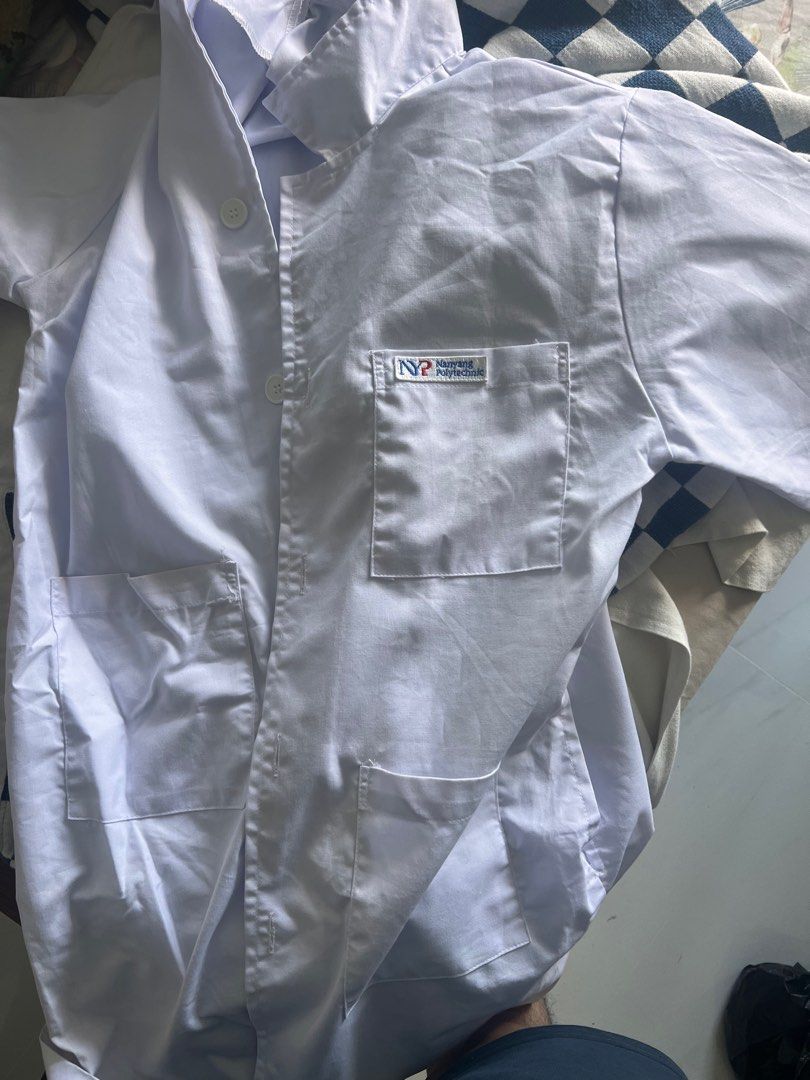Nanyang Polytechnic Engineering Lab Coat (LARGE), Men's Fashion, Coats ...