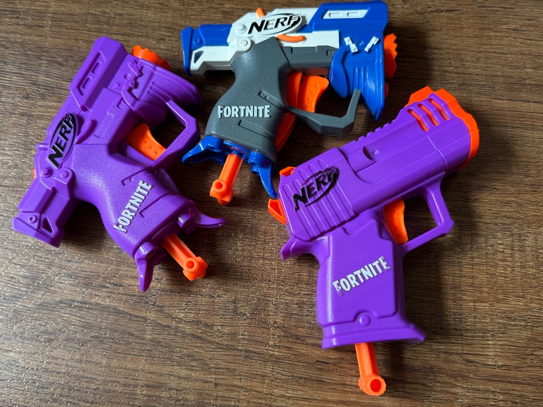Nerf Fortnite Microshots Micro Shots Dart Blaster 2 Gun Purple and 1 ...