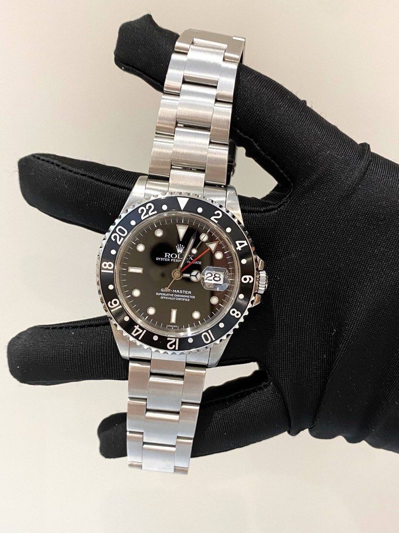 ROLEX GMT-MASTER REF 16700 BLACK DIAL 40MM AUTOMATIC WATCH, Luxury ...