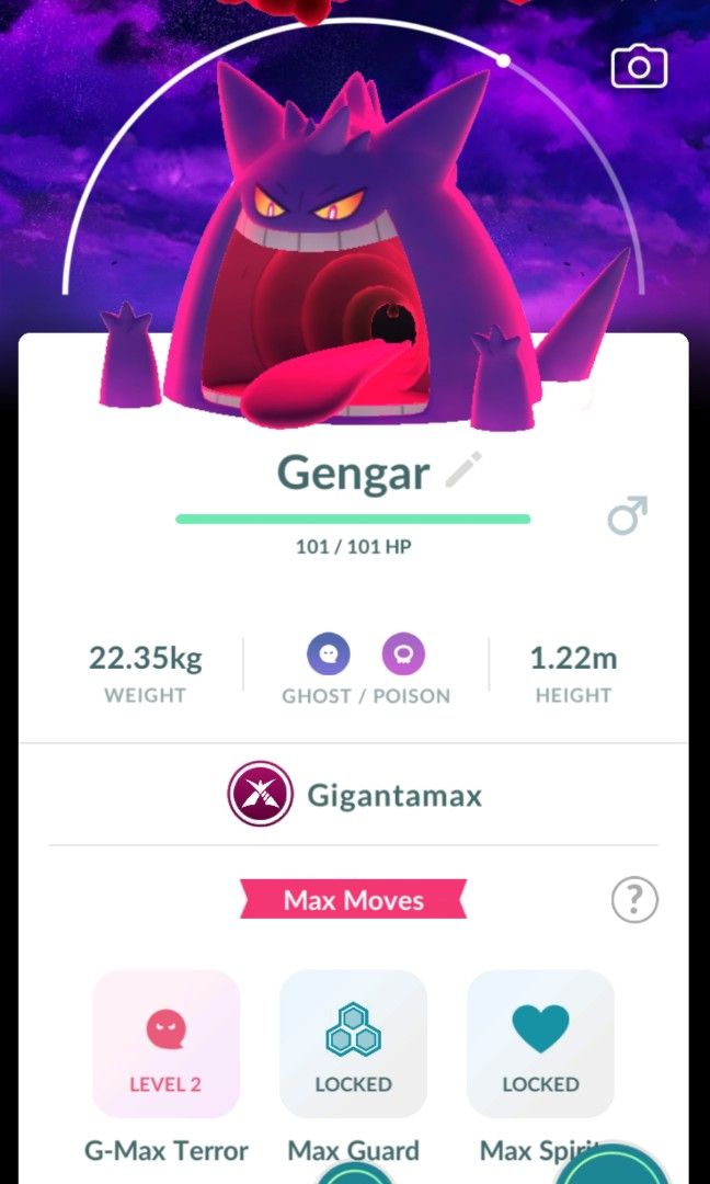 Shiny Gmax Gengar - 1900php | Gmax Gengar BG 350 | Gmax Gengar 150 ...