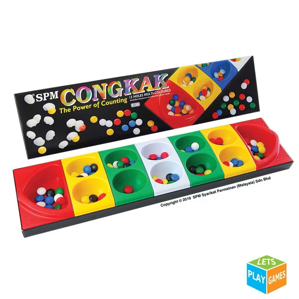 [SPM Games] Congkak Junior - 12 Holes Multi Colour (SPM105) kids toy ...