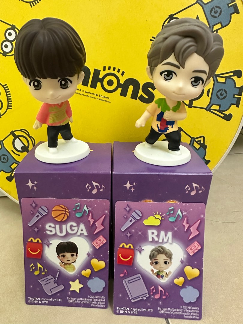 Suga & RM TinyTAN Limited Edition Happy Meal McDonalds Blind Box BTS ...