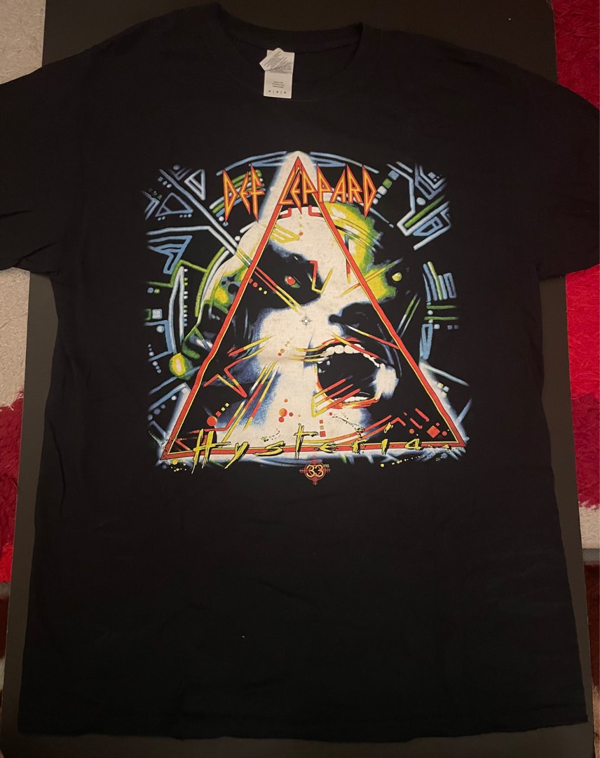 Tee Def Leppard Hysteria 33 Years Anniversary *official*, Men's Fashion ...