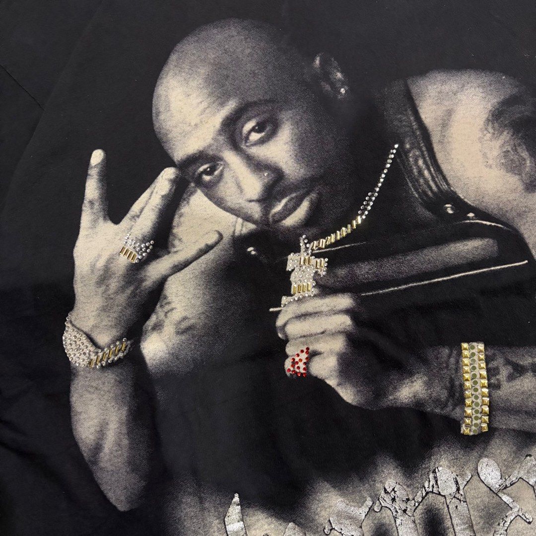 Vintage 2000s Tupac Shakur Jeweled, Men's Fashion, Activewear on Carousell