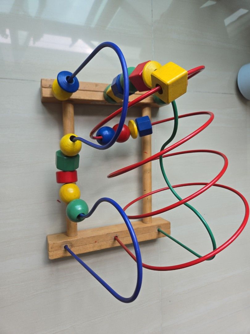 Wooden Bead Maze Toy, Babies & Kids, Infant Playtime on Carousell
