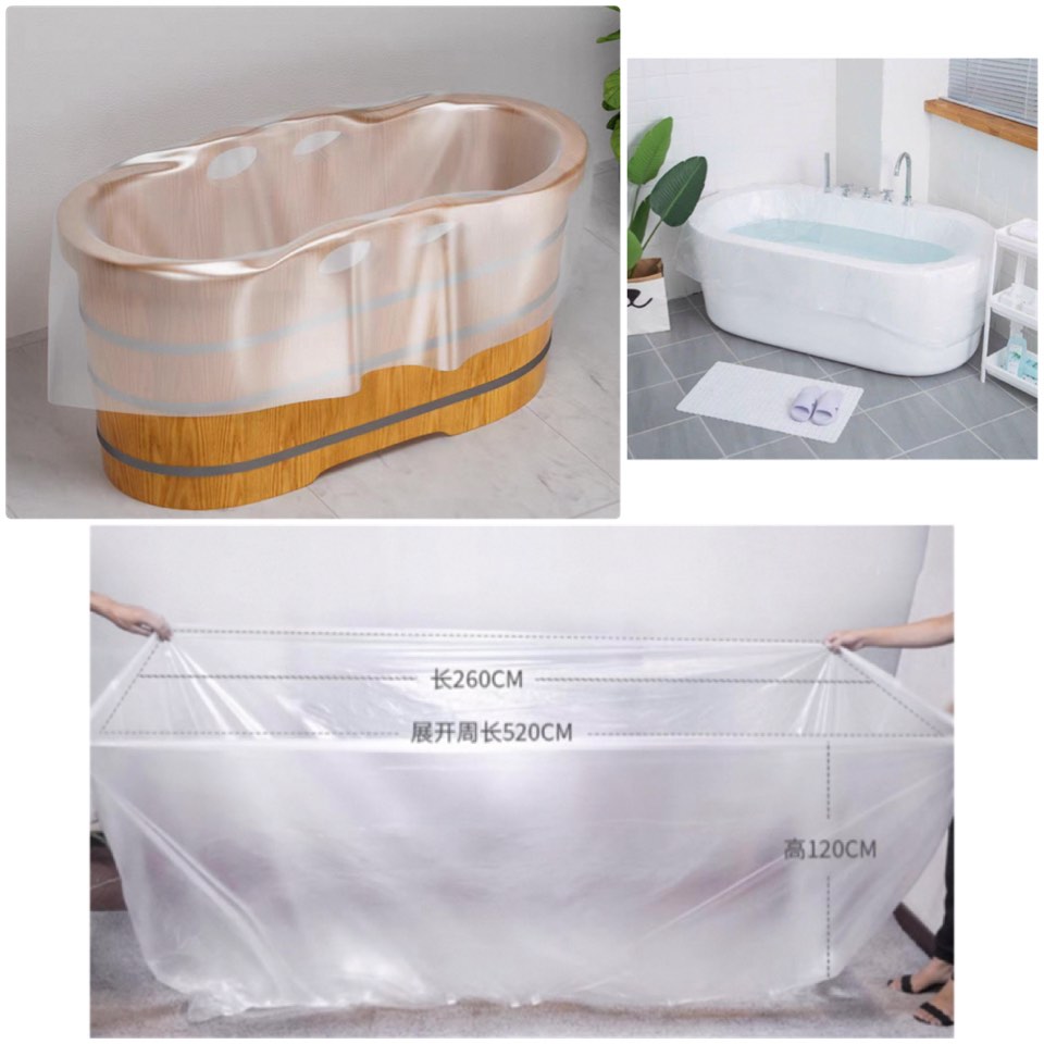 5/pcs Disposable BathTub Cover/ Multi Purpose Plastic Sheets, Furniture ...
