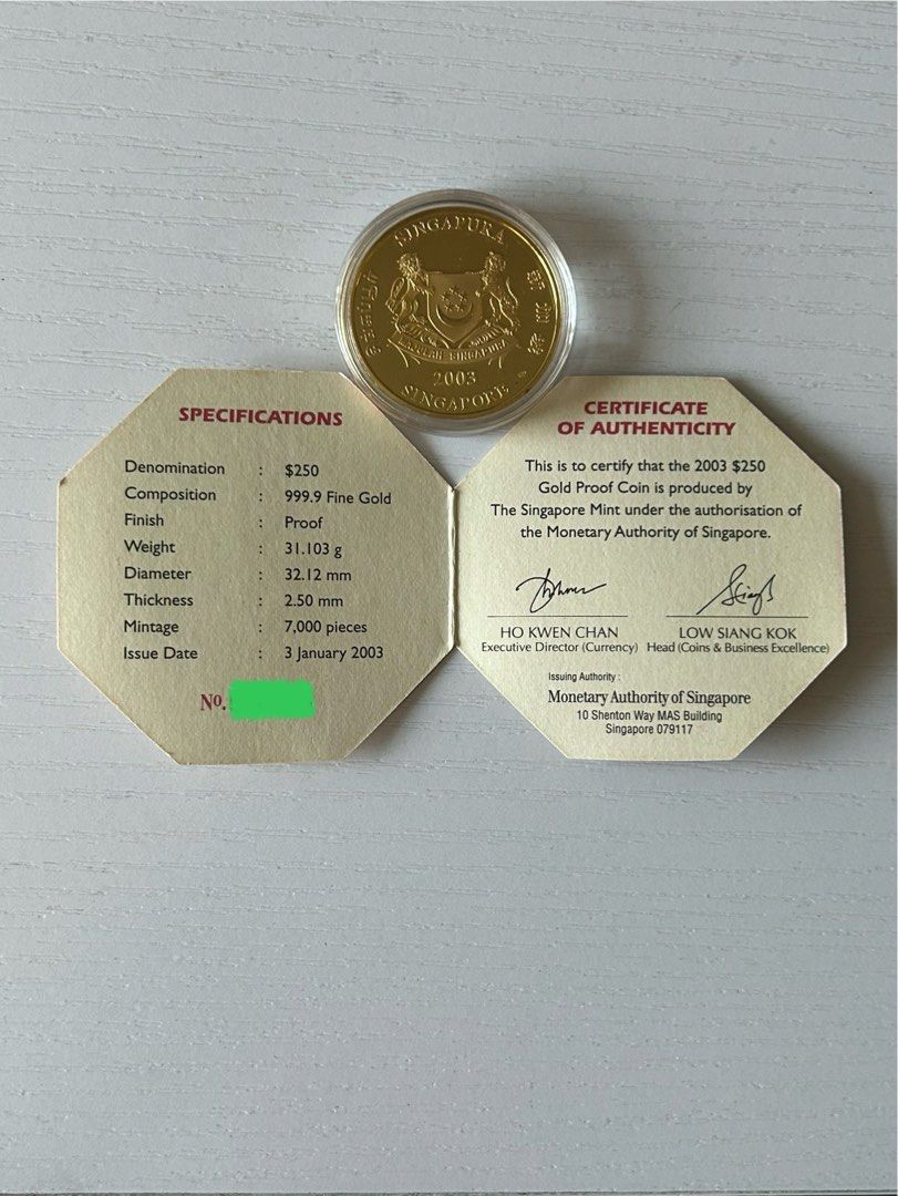 羊 2003 goat 31.103g 1oz 999.9 Gold Proof Coin $250, Hobbies & Toys ...