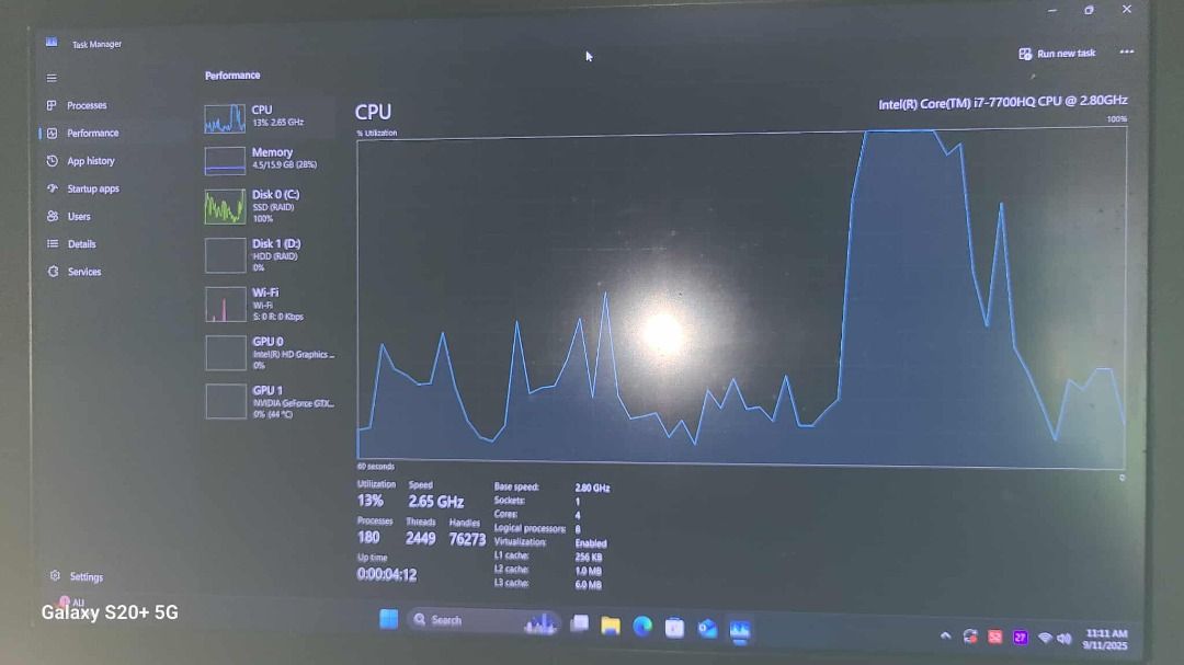 Alienware Gaming Laptop i7 7700HQ w/ GTX 1070 8gb + 16gb RAM + 256gb m ...