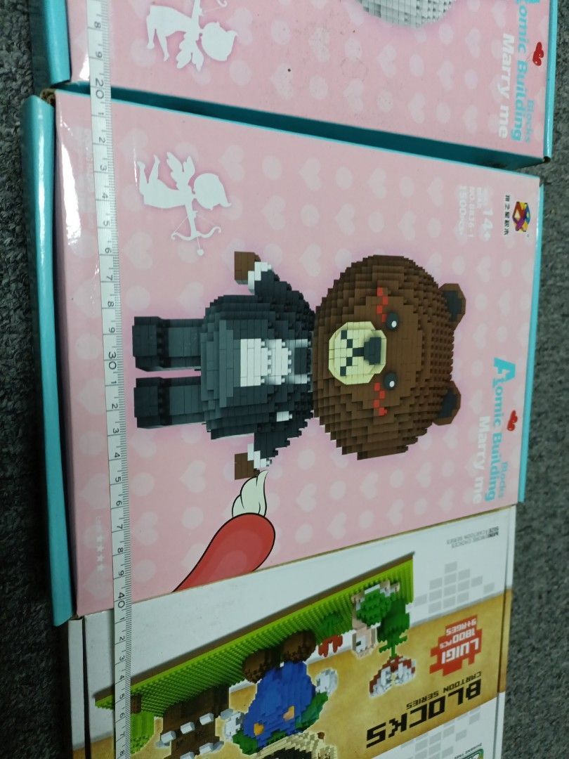 All 3 boxes for $10 , line brown and cony and super Mario building ...