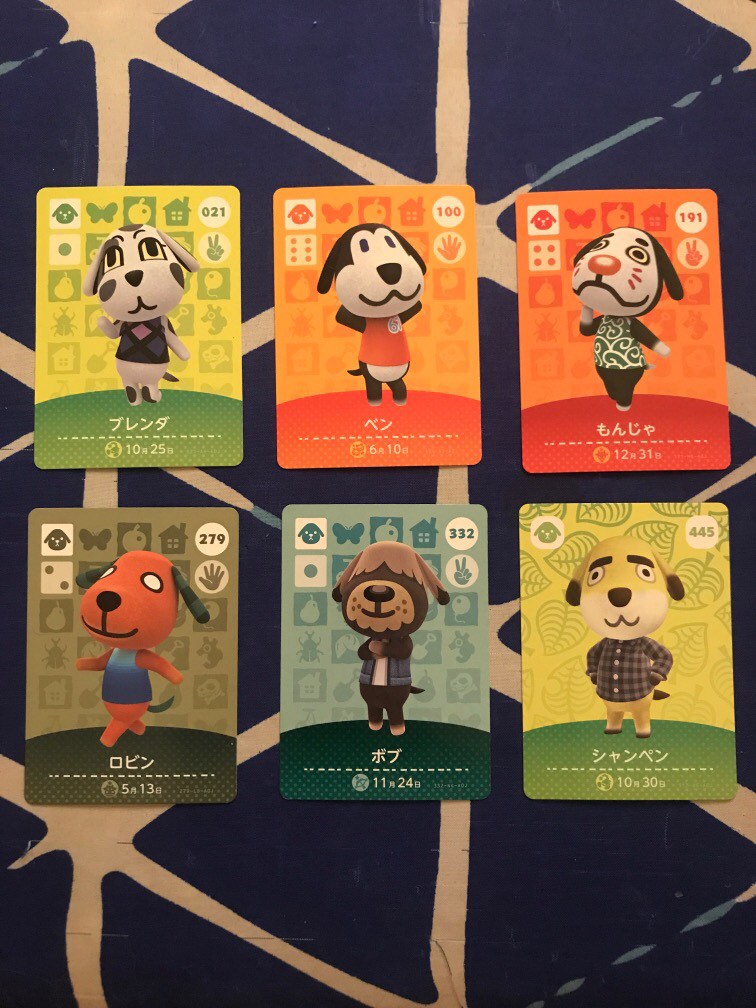 Animal Crossing Amiibo Cards Collection Dog Characters, Hobbies & Toys ...