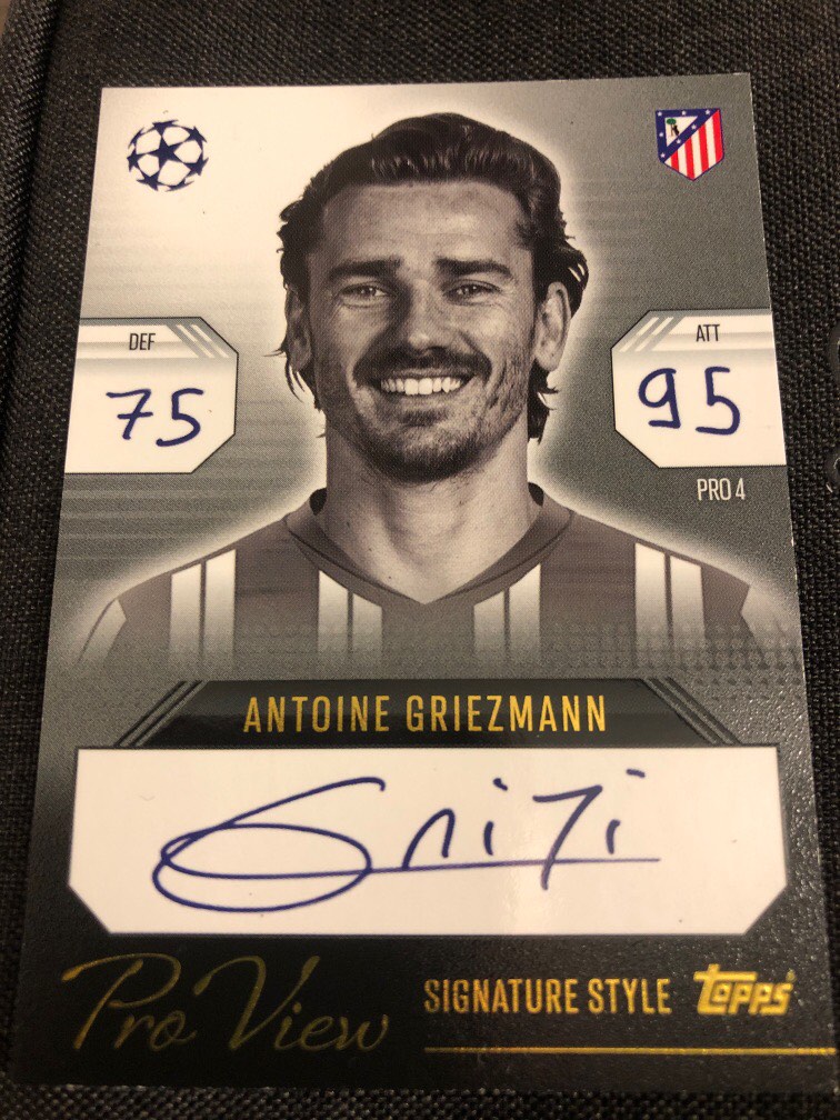ANTOINE GRIEZMANN Autograph card, Hobbies & Toys, Collectibles ...