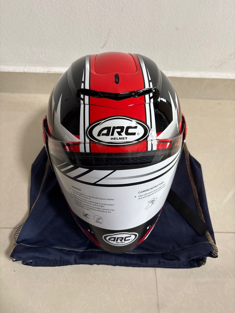 ARC HELMET RITZ [REXSTAR BLACK], Motorcycles, Motorcycle Apparel on ...