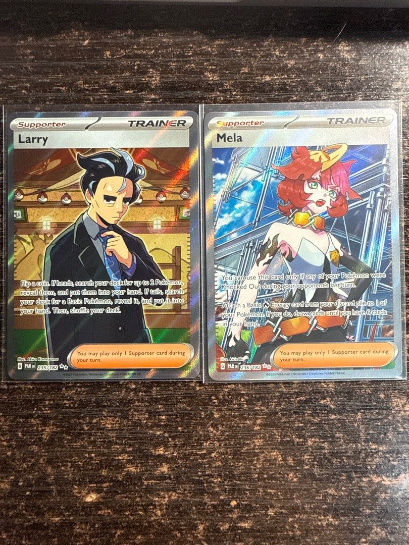 Both for $7 Pokemon TCG Paradox Rift - Larry 235/182 and Mela 236/182 ...