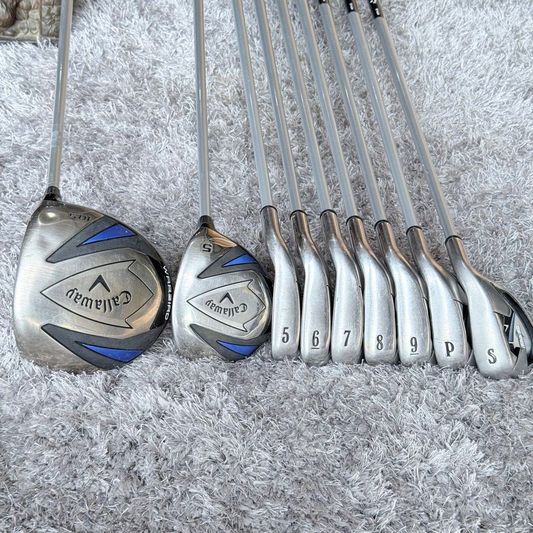CALLAWAY WARBIRD Golf Set Driver 5 Wood 5-9-P-S Graphite Shaft Regular Flex R - Japan PreOwned ...
