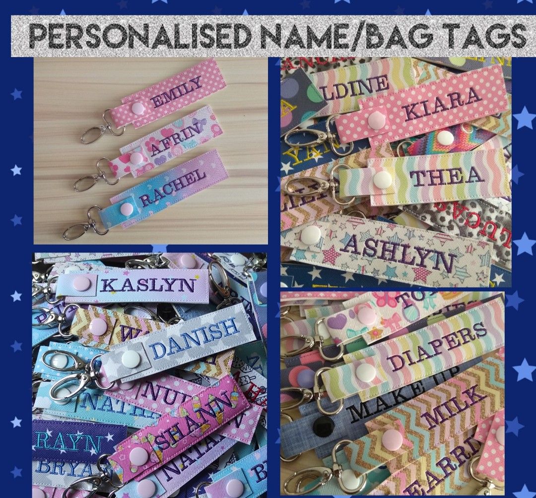 Children's Day 🎁 Personalized Bag Tags (Embroidered), Hobbies & Toys ...