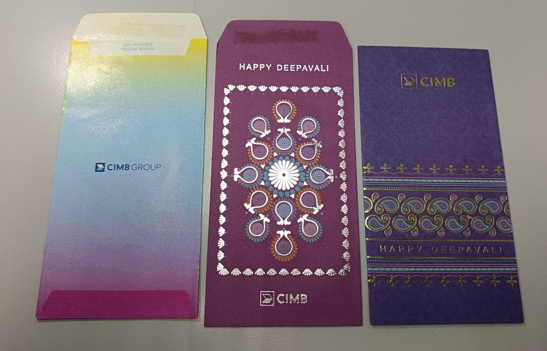 Deepavali packet CIMB Happy Deepavali Ang Pao Packets, Hobbies & Toys ...