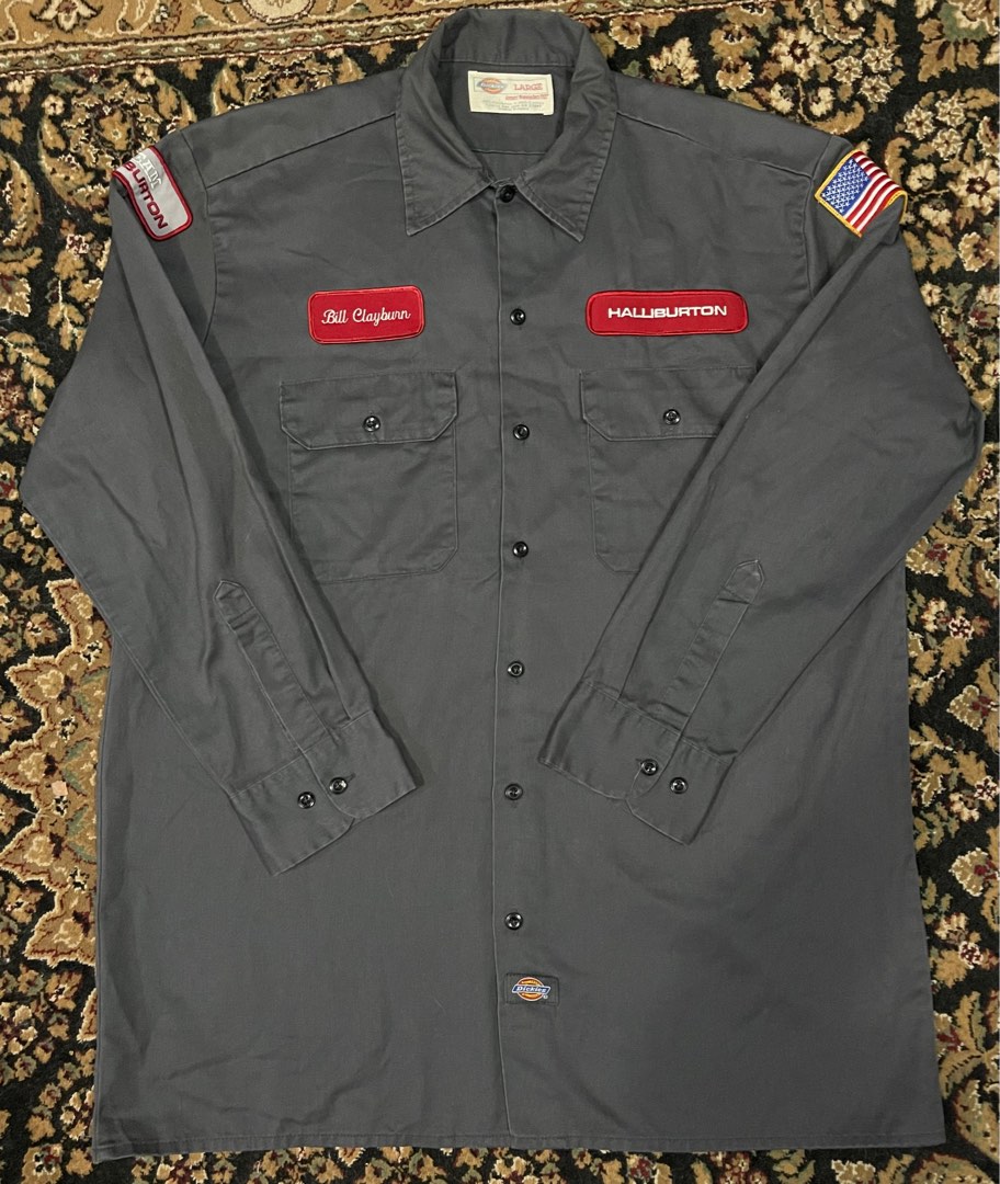 Dickies Halliburton Workwear, Men's Fashion, Tops & Sets, Formal Shirts ...