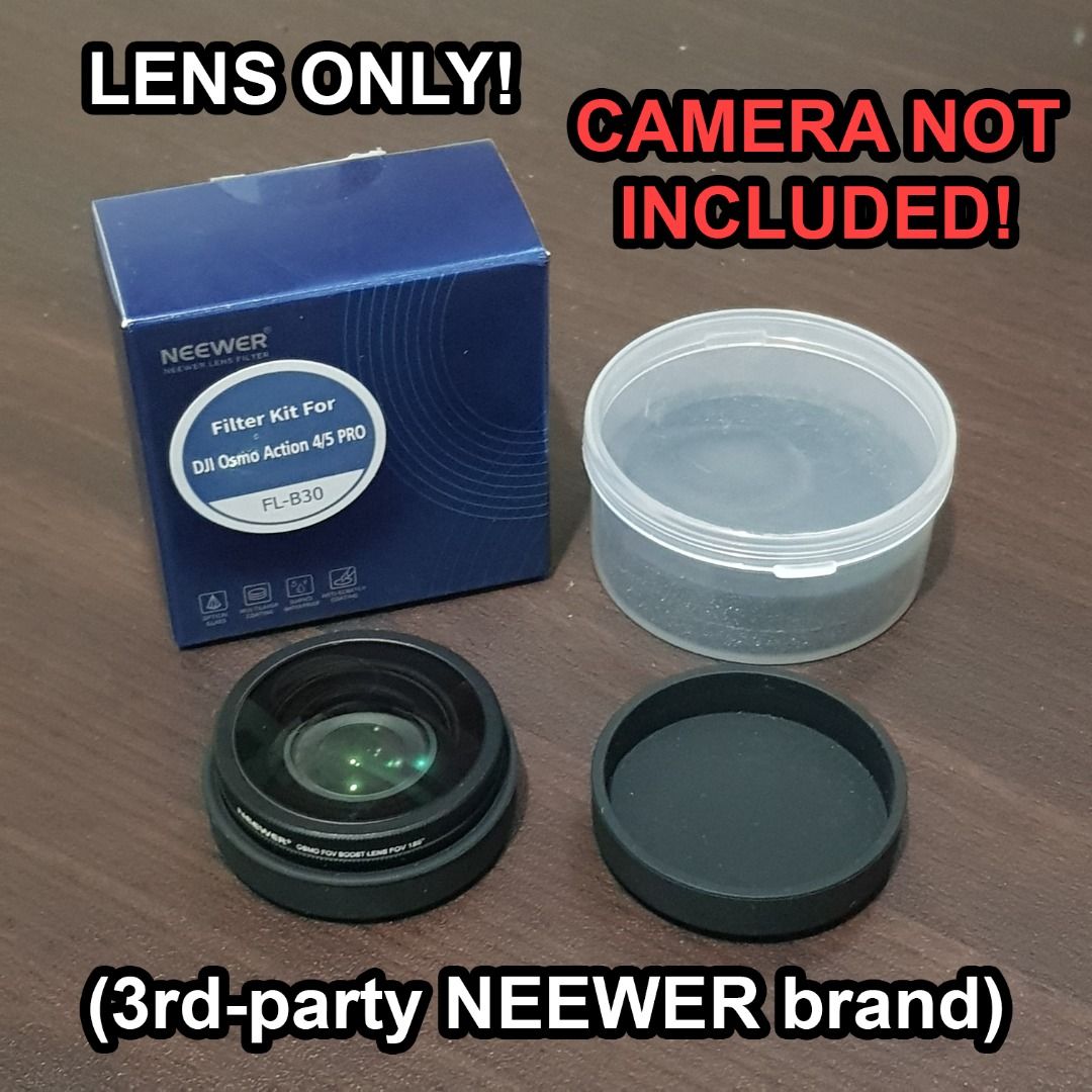 DJI FOV Boost Lens for Action 4 / 5 Pro (NEEWER brand), Photography ...