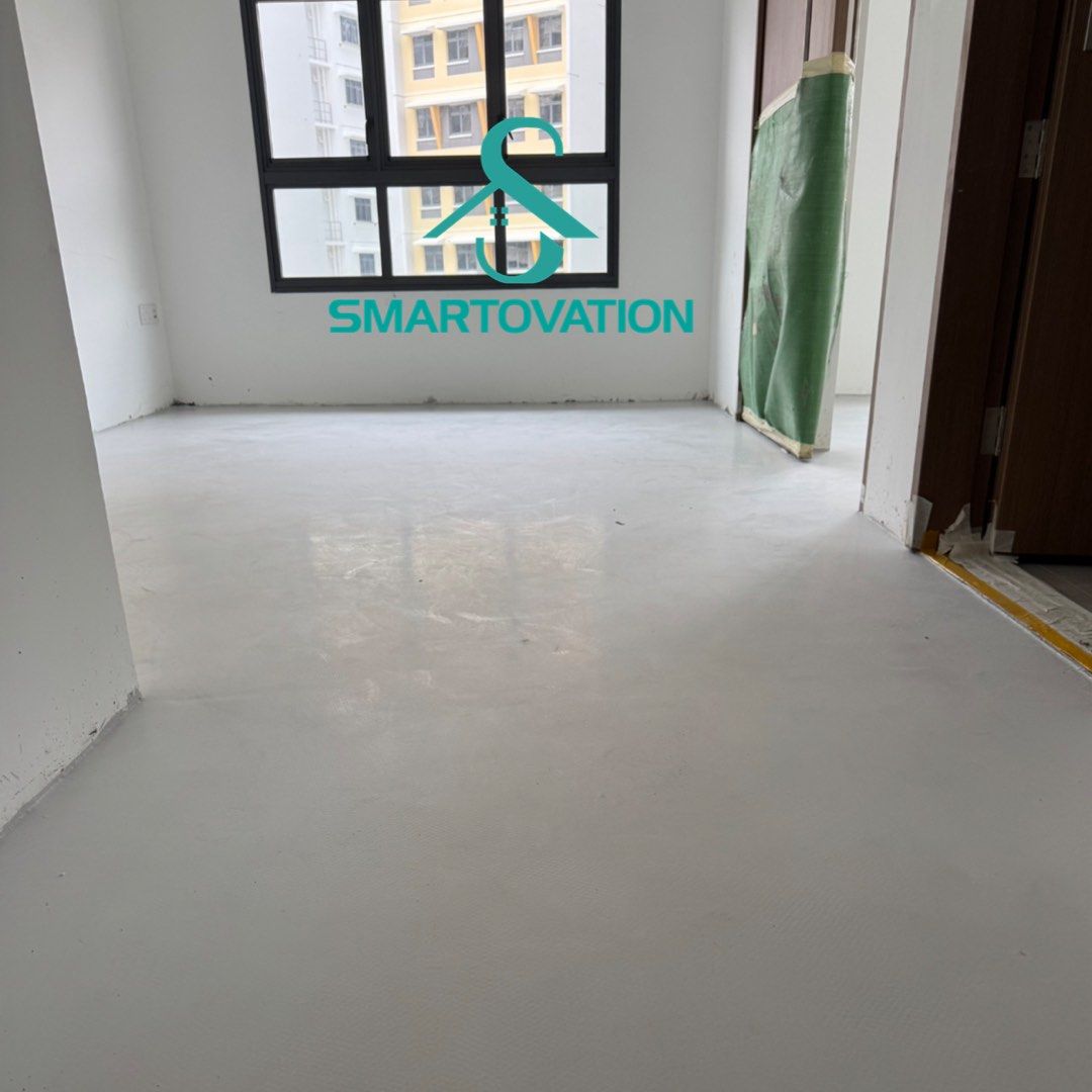 Cement screeding floor screeding work self leveling Toilet Renovation Tiling contractor overlay ...