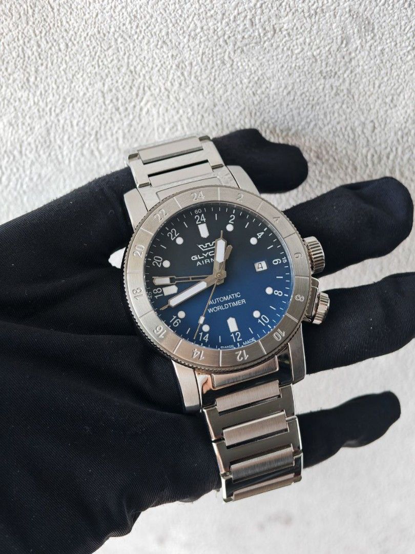 Glycine Airman Contemporary WorldTime GMT Fullset, Men's Fashion ...