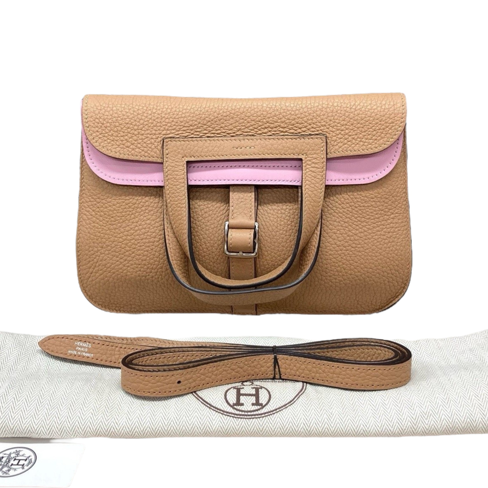 Hermes Halzan 25 in Brown TC Leather SHW, Luxury, Bags & Wallets on ...