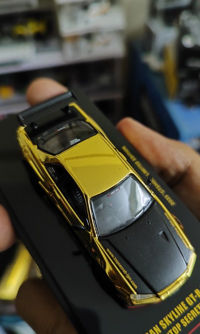 INNO64 NISSAN SKYLINE GT-R34 TOP SECRET GTSHOW GOLD CHROME, Hobbies ...