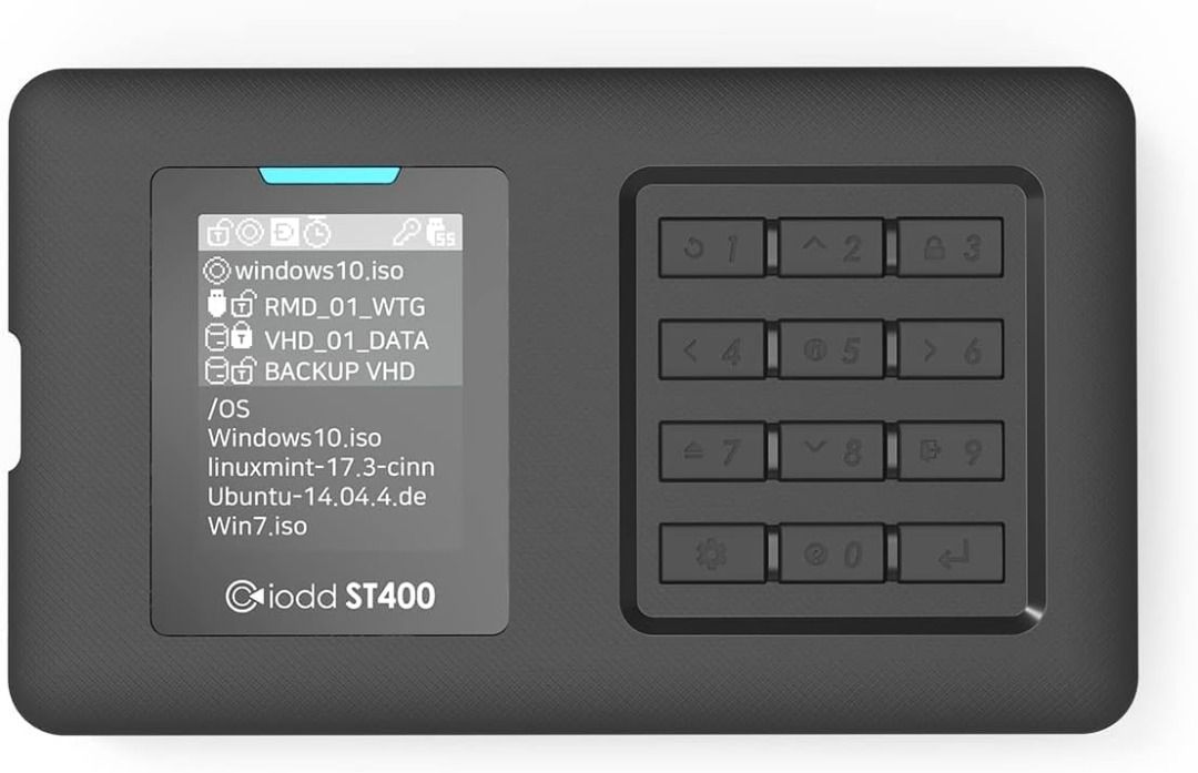 iodd ST400(1TB SSD) ST400 2.5 inch Enclosure/USB-C/Bootable Virtual ODD&HDD / AES256 Encryption ...