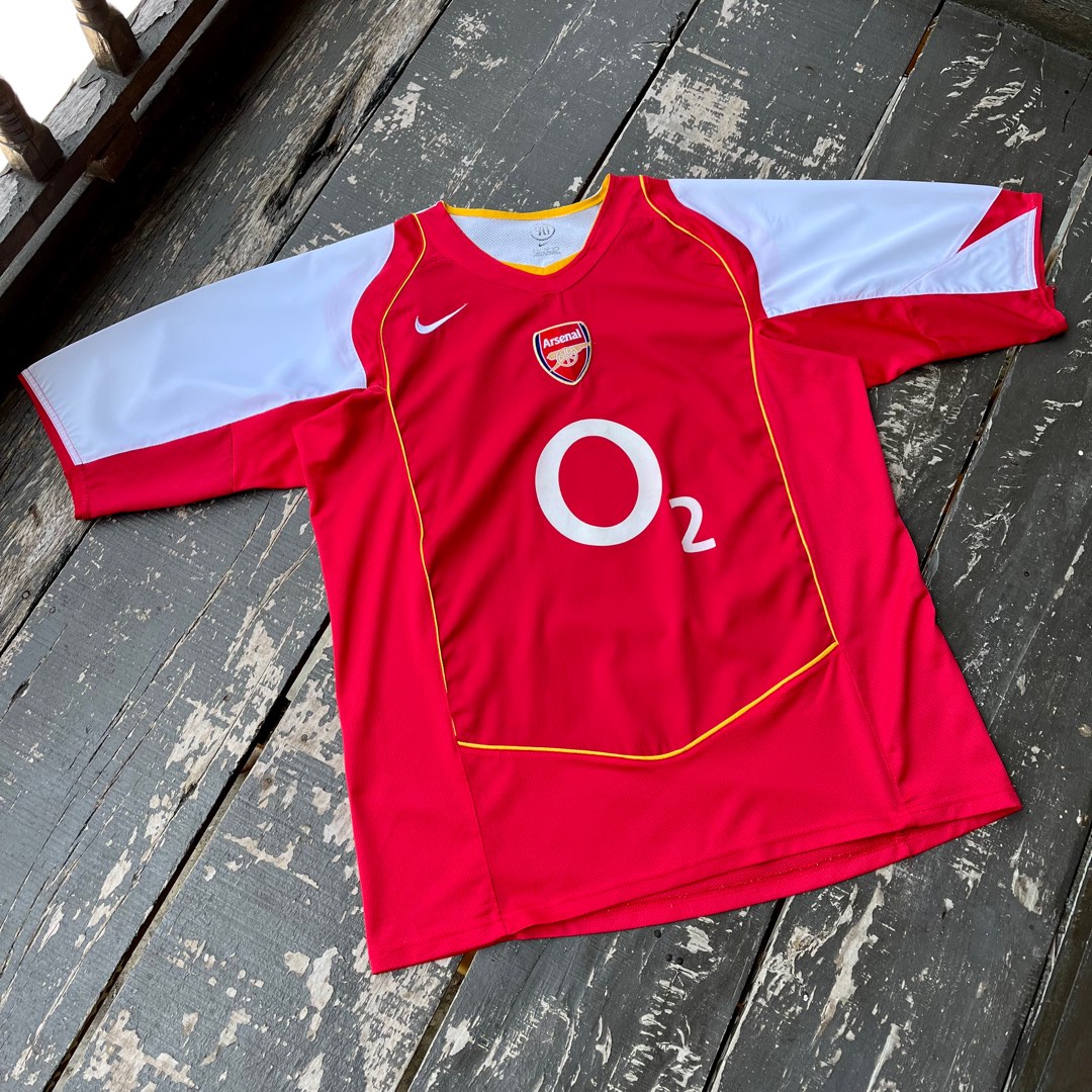 [L] Original Vintage Nike 04/05 Arsenal FC Home Kit Thierry Henry #14 ...