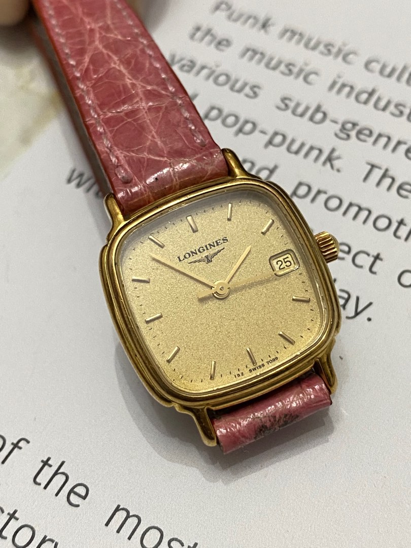 Longines date gold dust dial watch, Women's Fashion, Watches ...