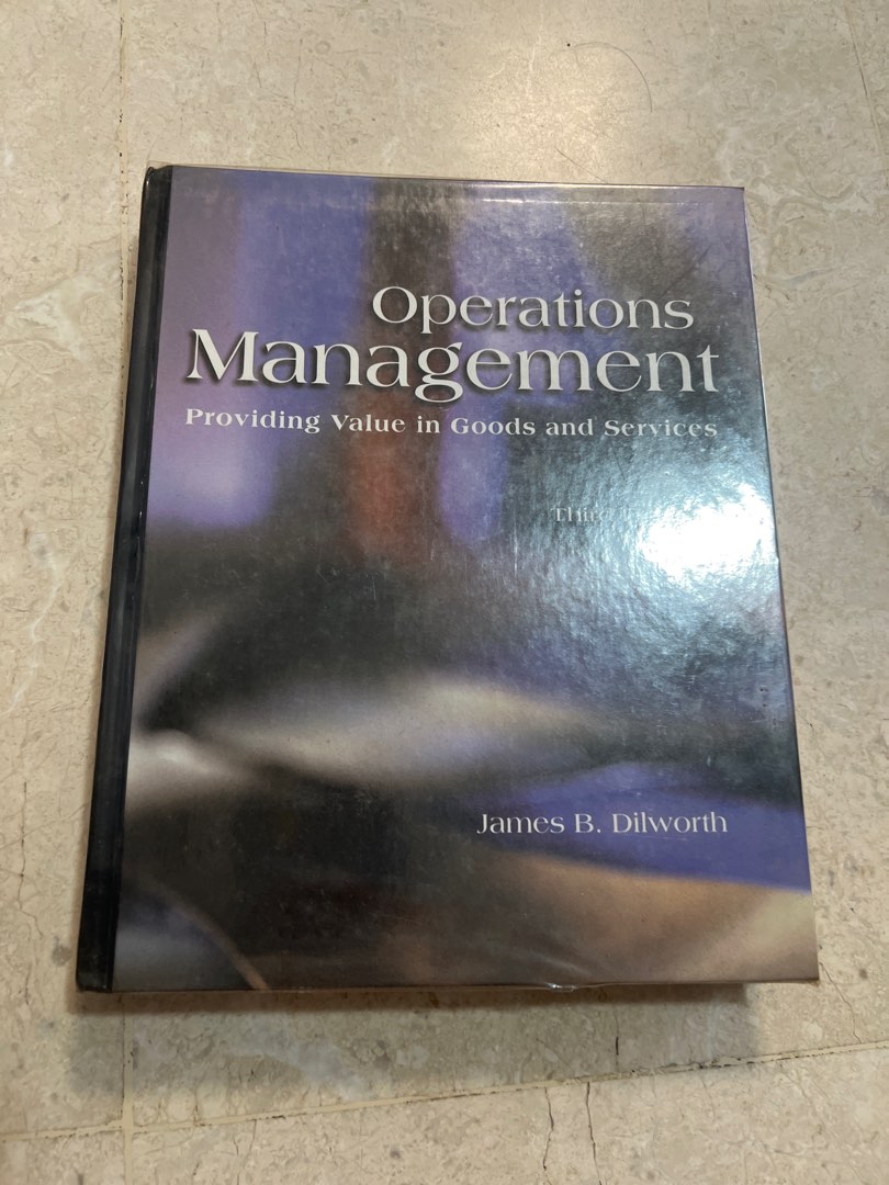 Operations Management Textbook by James B. Dilworth, Hobbies & Toys ...
