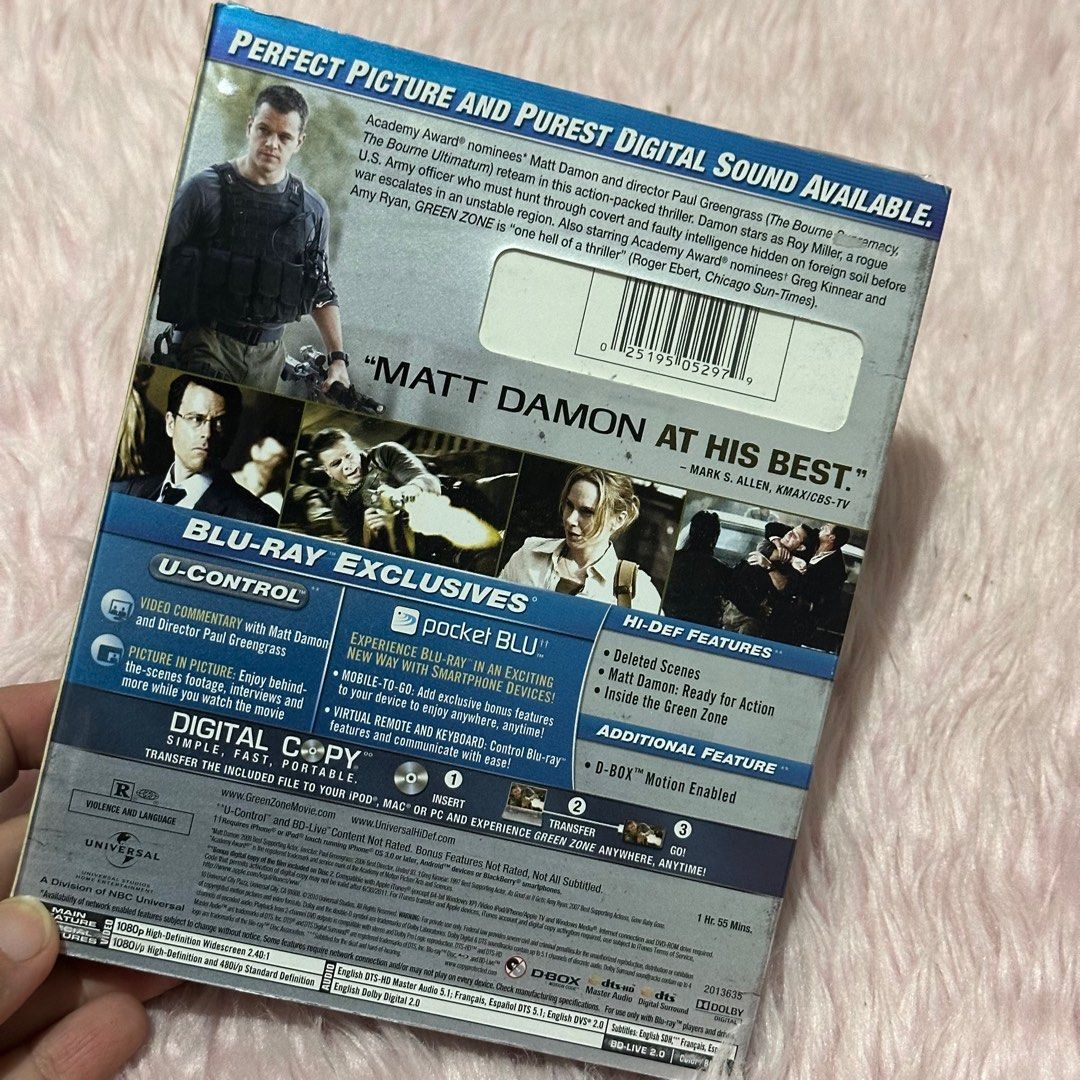 SEALED Green Zone Matt Damon Blu Ray Movie, Hobbies & Toys, Music & Media, CDs & DVDs on Carousell