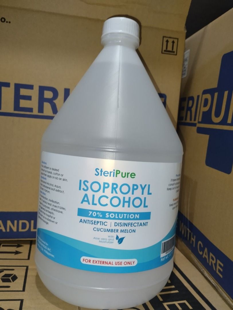 STERIPURE ISOPROPYL ALCOHOL 3.7 GALLON CUCUMBER SCENT, Health ...