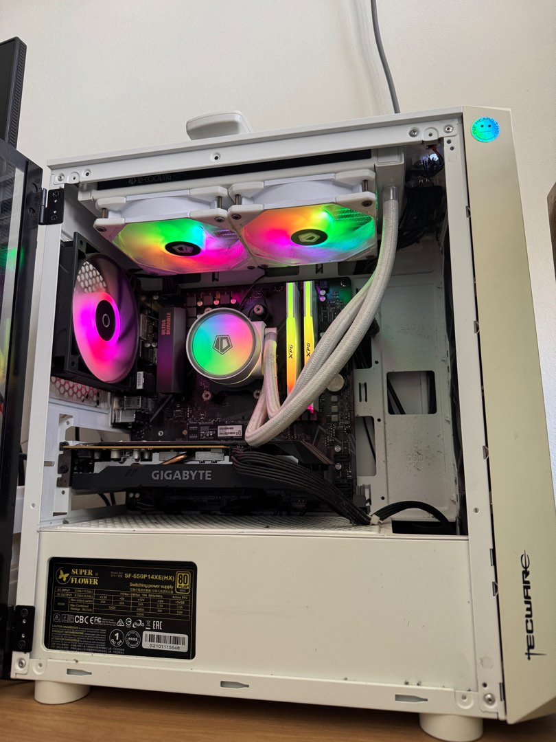Tecware White Gaming PC - Custom Build, Computers & Tech, Desktops on Carousell