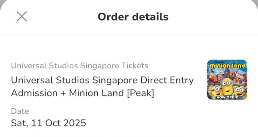 [USS SALE 68$ ONLY/pax] 4 Tickets Universal Studios Singapore Direct ...