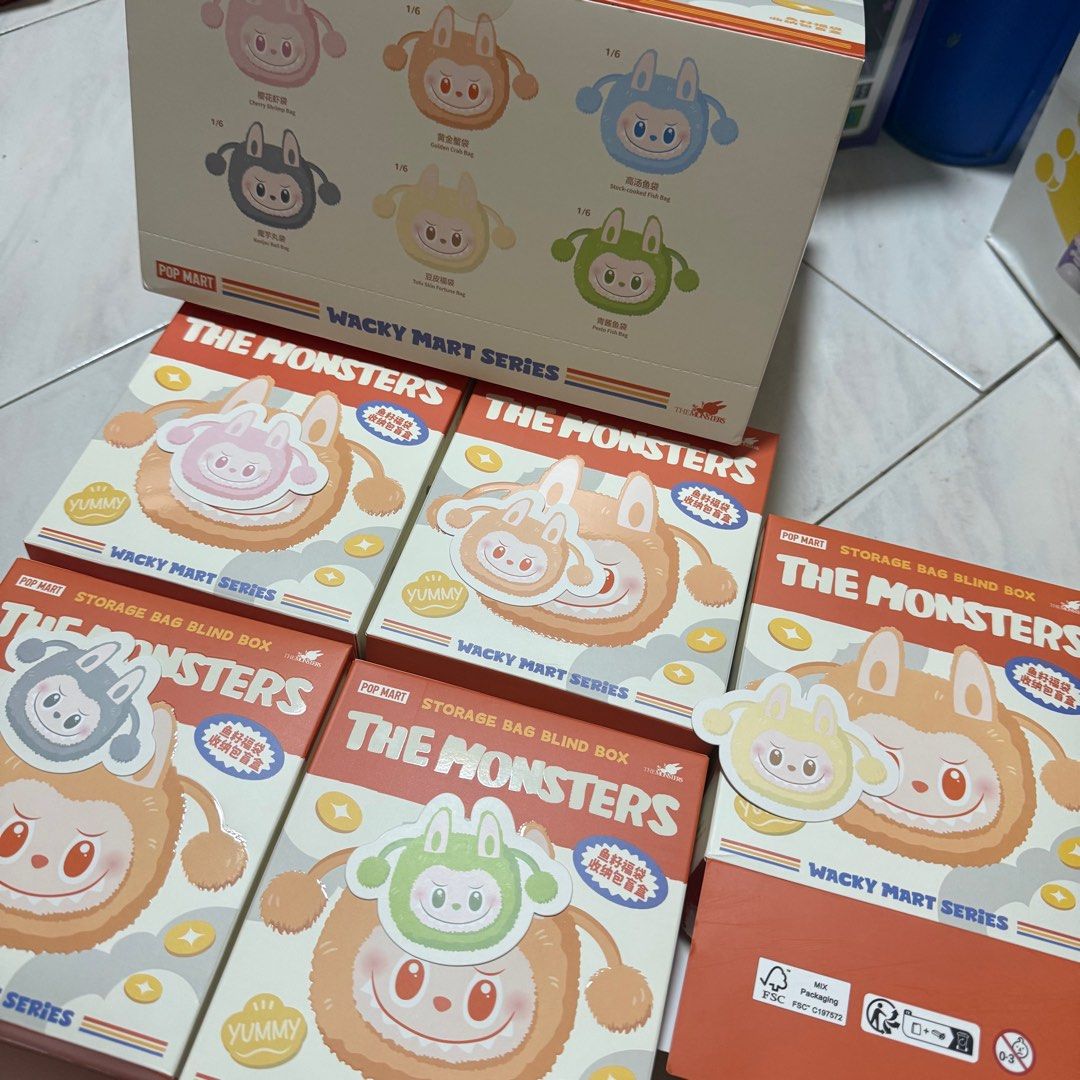 Wacky Mart Labubu Storage Bag Cherry Shrimp Tofu Skin Fortune, Hobbies ...