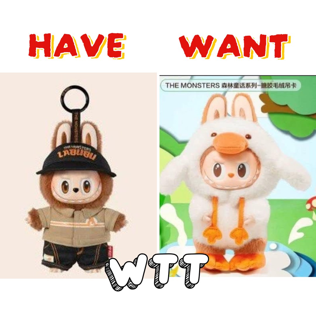 WTT Wacky mart > Duckbubu The Monsters Labubu Plushie Keychain, Hobbies ...